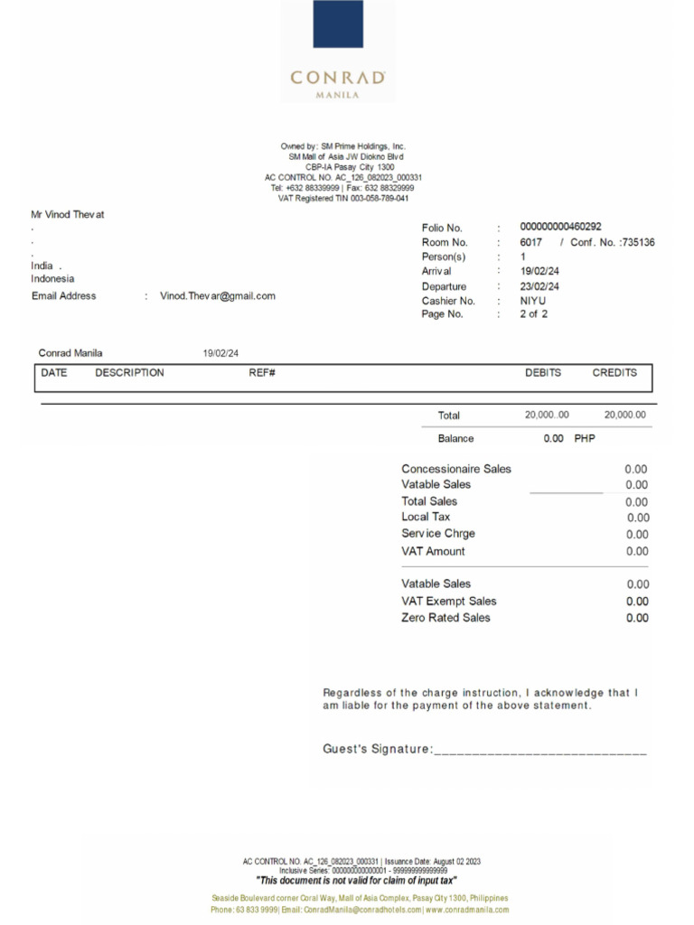 Conrad Invoice | PDF