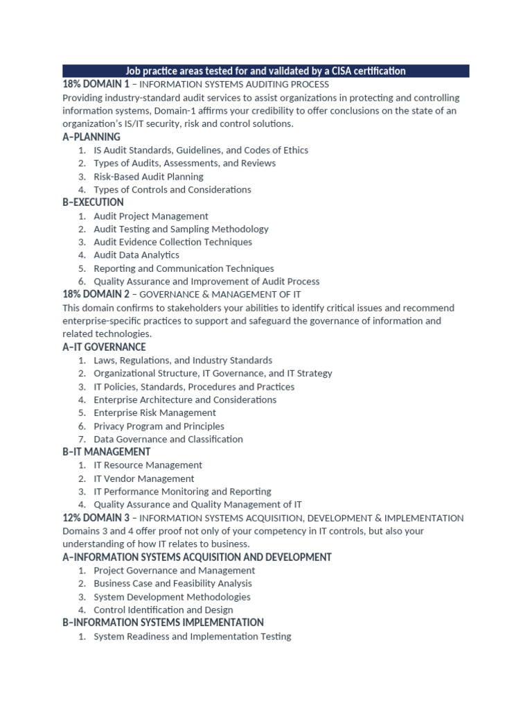 CISA Job Practices | PDF | Computer Security | Security