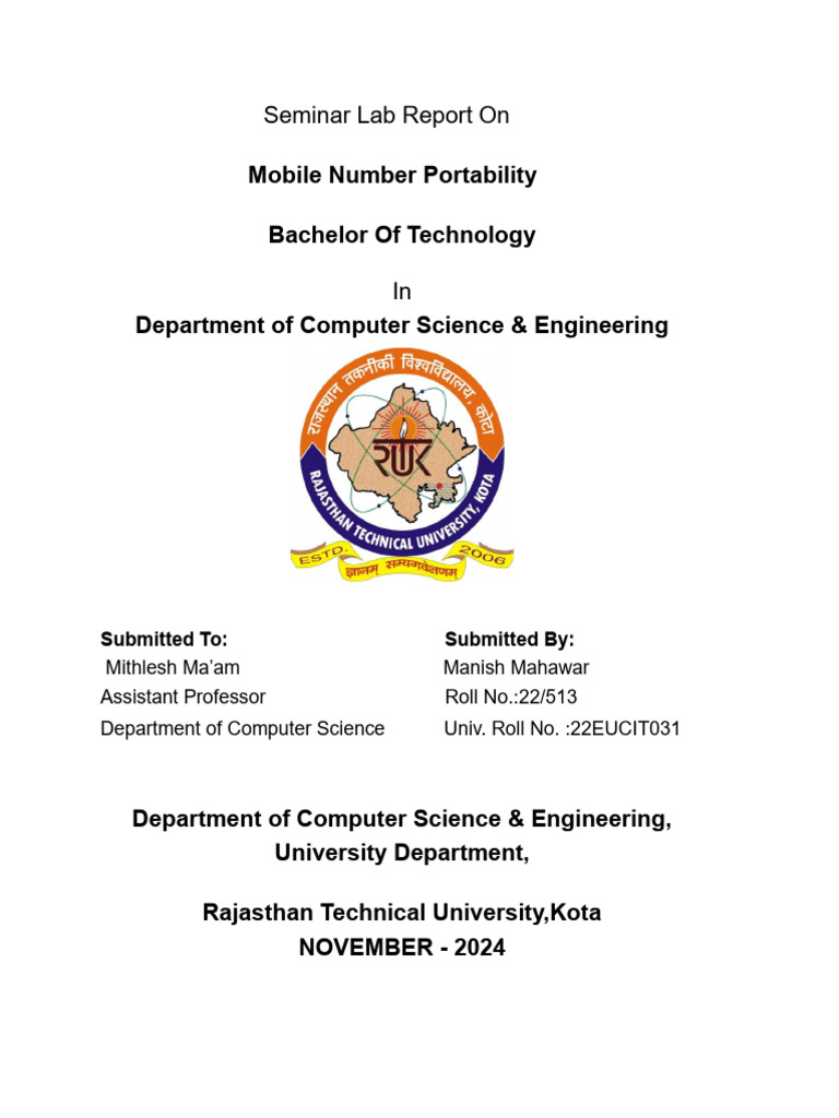 Seminar Report-1 Manish | PDF