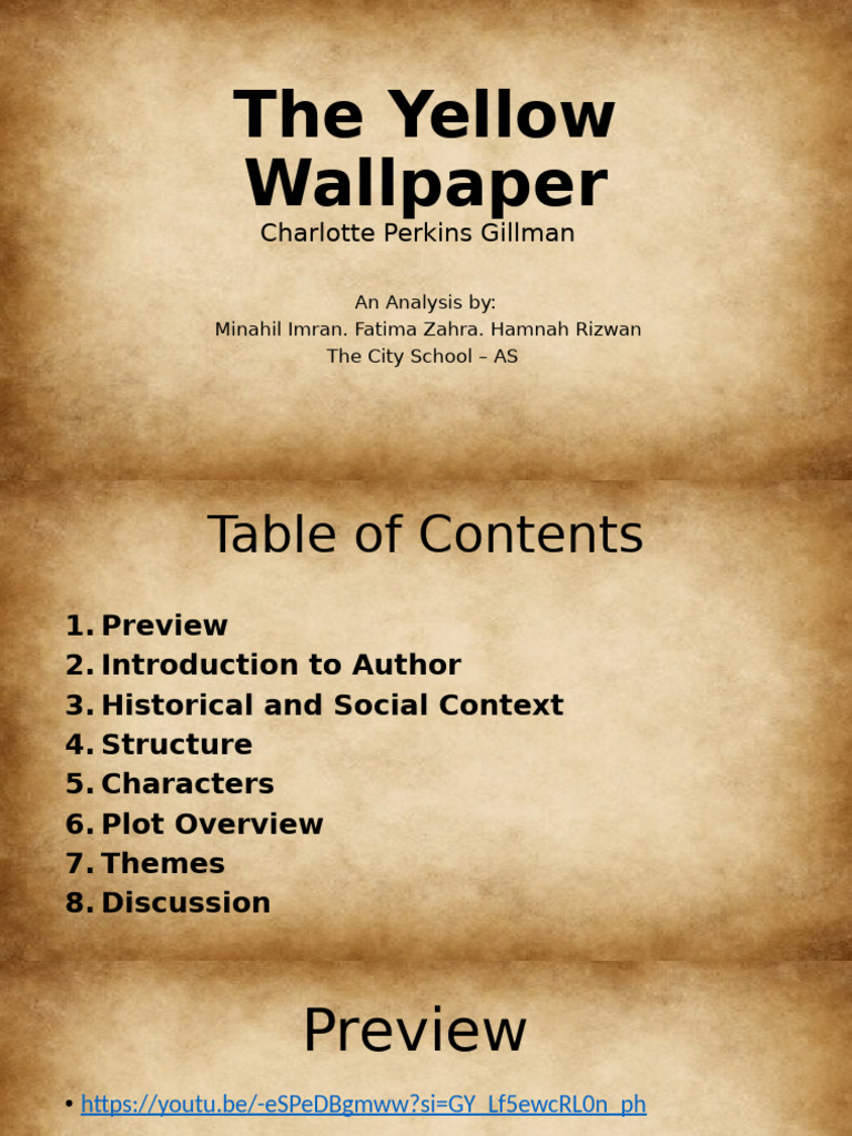 The Yellow Wallpaper | PDF | The Yellow Wallpaper | Mental Disorder