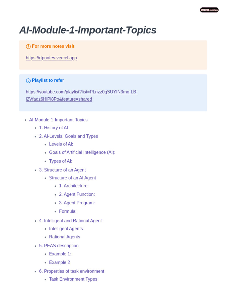 Key Concepts in AI Module 1 | PDF | Artificial Intelligence ...