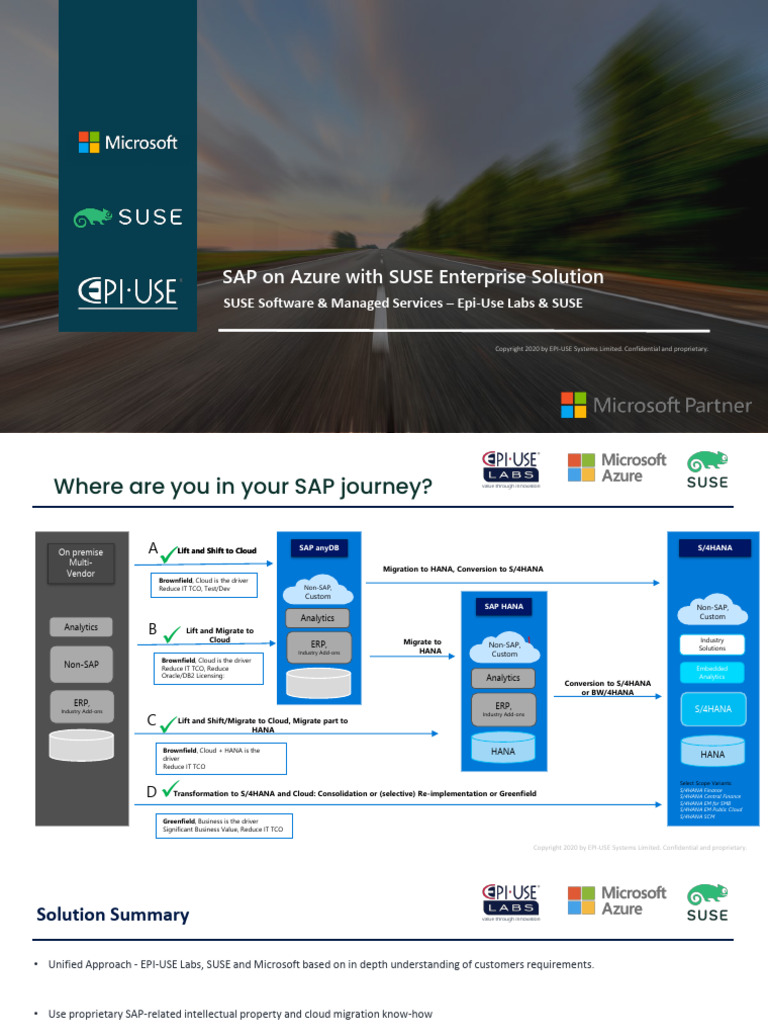 SAP On Azure With SUSE Enterprise Solution | PDF | Microsoft Azure ...