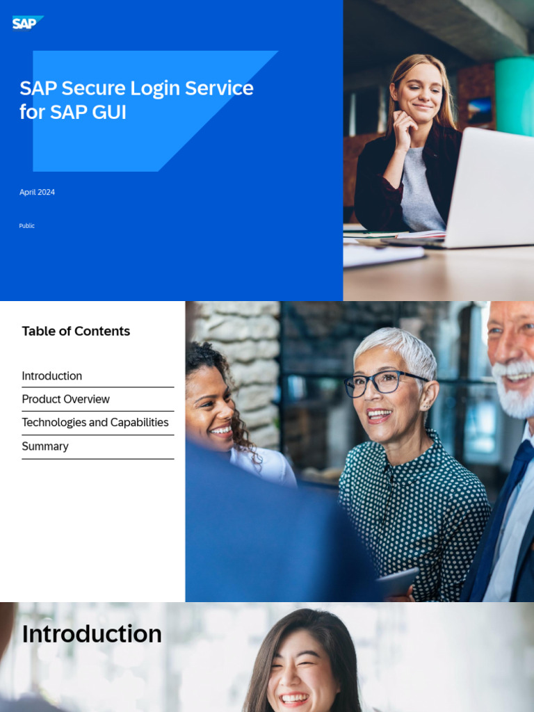 Sap Secure Login Service For Sap Gui Solution Overview Pdf Public Key Certificate Active