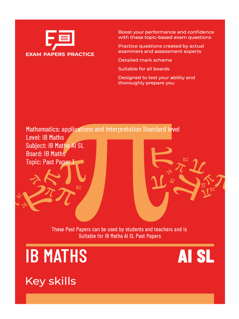 Mathematics - Applications and Interpretation Standard Level Paper 1 ...