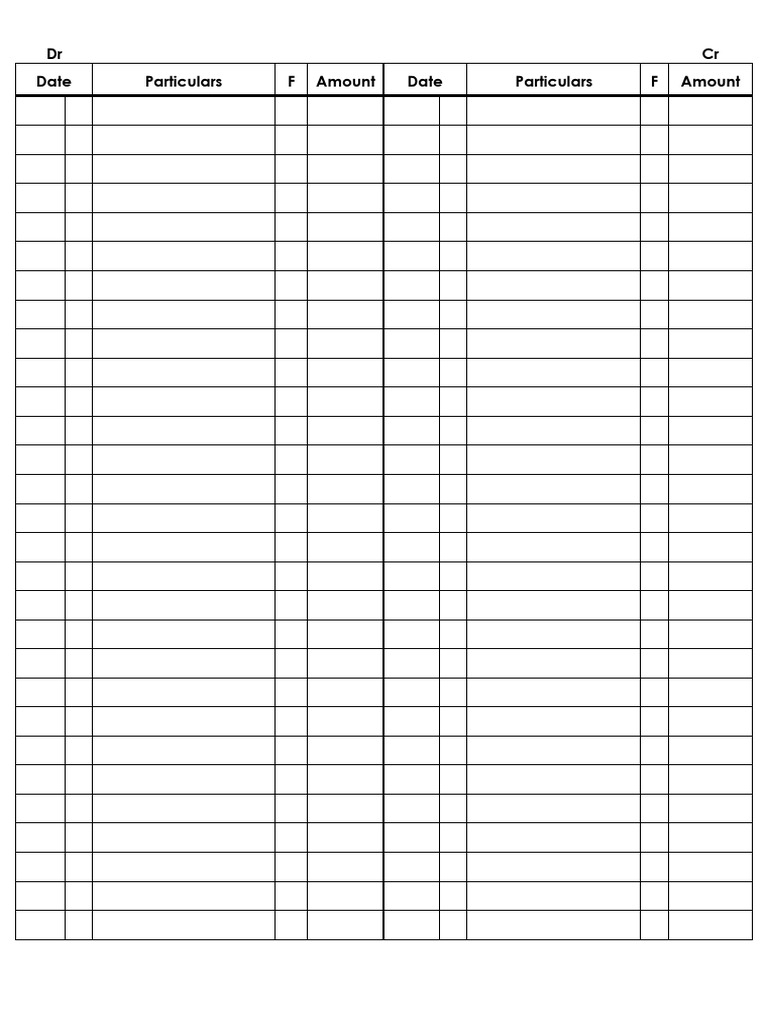 Blank Paper T Ledger | PDF