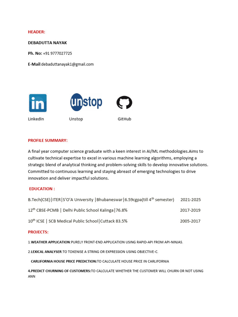 Document From Debaduttanayak1 | PDF