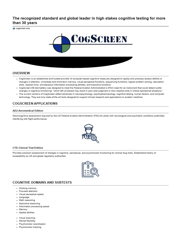 cogscreen | PDF