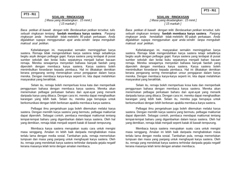 Ringkasan Set 1 (Faedah Belajar..) - Saiz Kecil | PDF | Seni & Disiplin Bahasa | Kajian Bahasa Asing