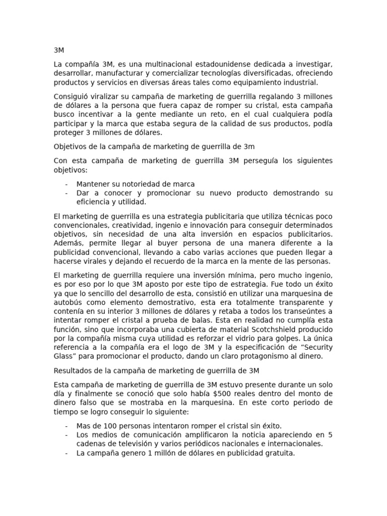 3M | PDF | Publicidad | Marketing