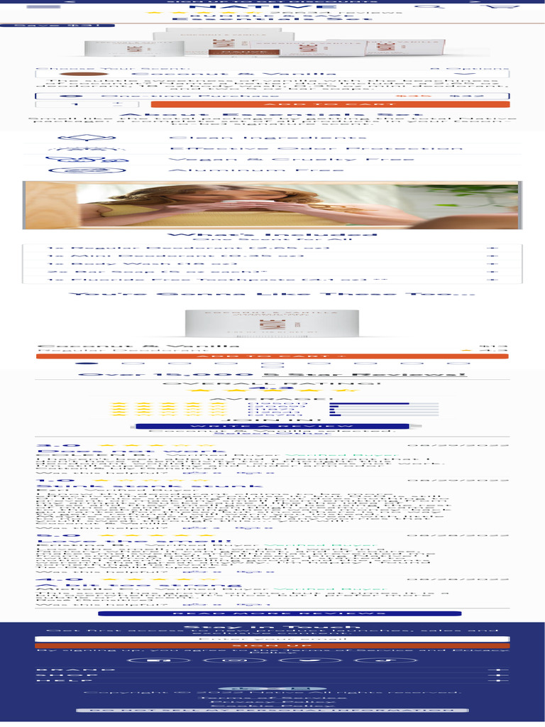 Native Essentials Set Coconut & Vanilla | PDF | Odor