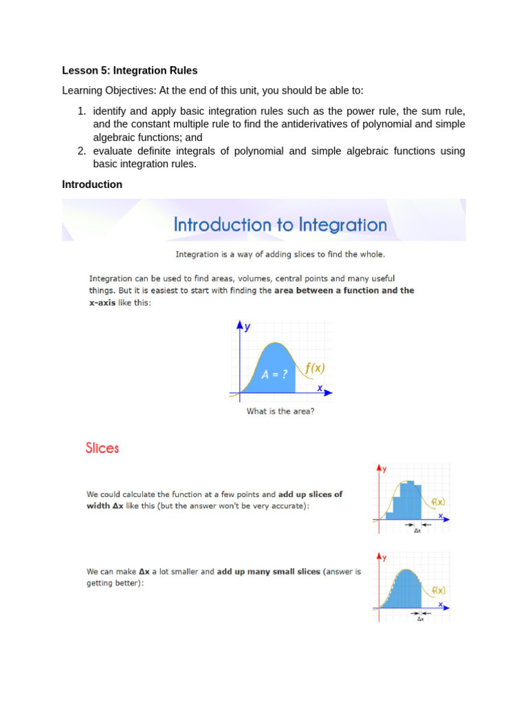 Integral Calculus | PDF