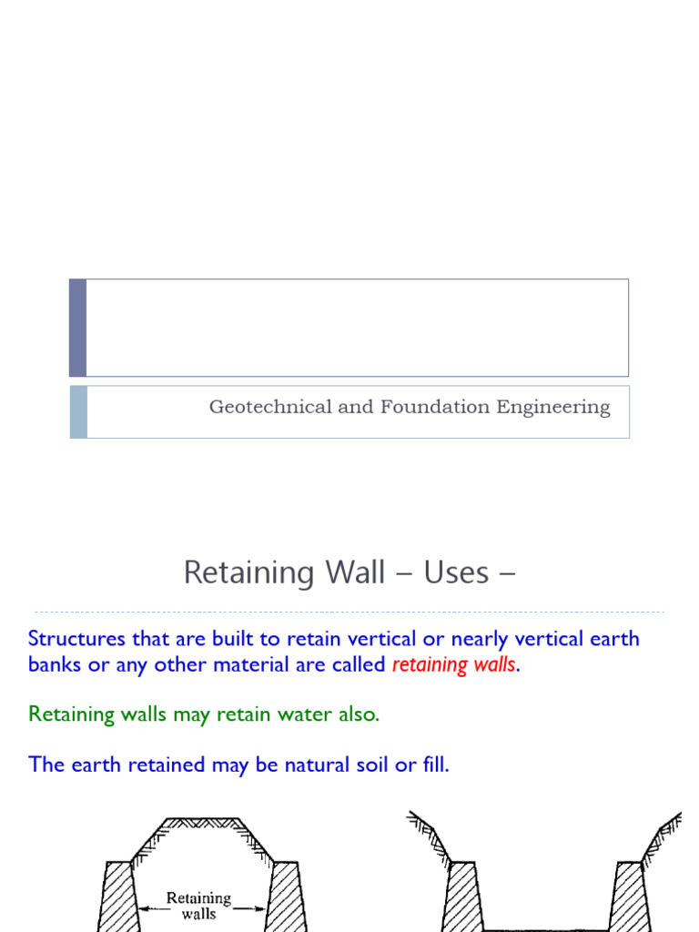 Retaining Wall | PDF | Civil Engineering | Mechanical Engineering