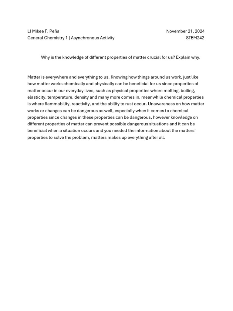 Gen Chem Asynch 1 | PDF