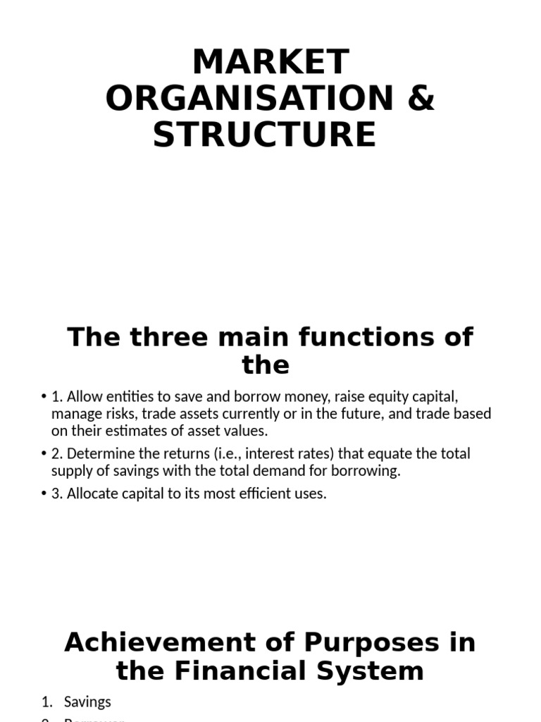 Market Organisation and Structure | PDF | Futures Contract | Short ...