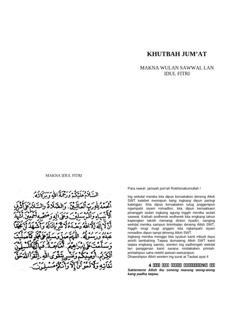 Khutbah Jum'at 5 | PDF