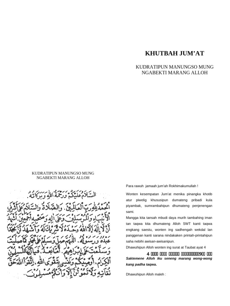 Khutbah Jum'at 6 | PDF