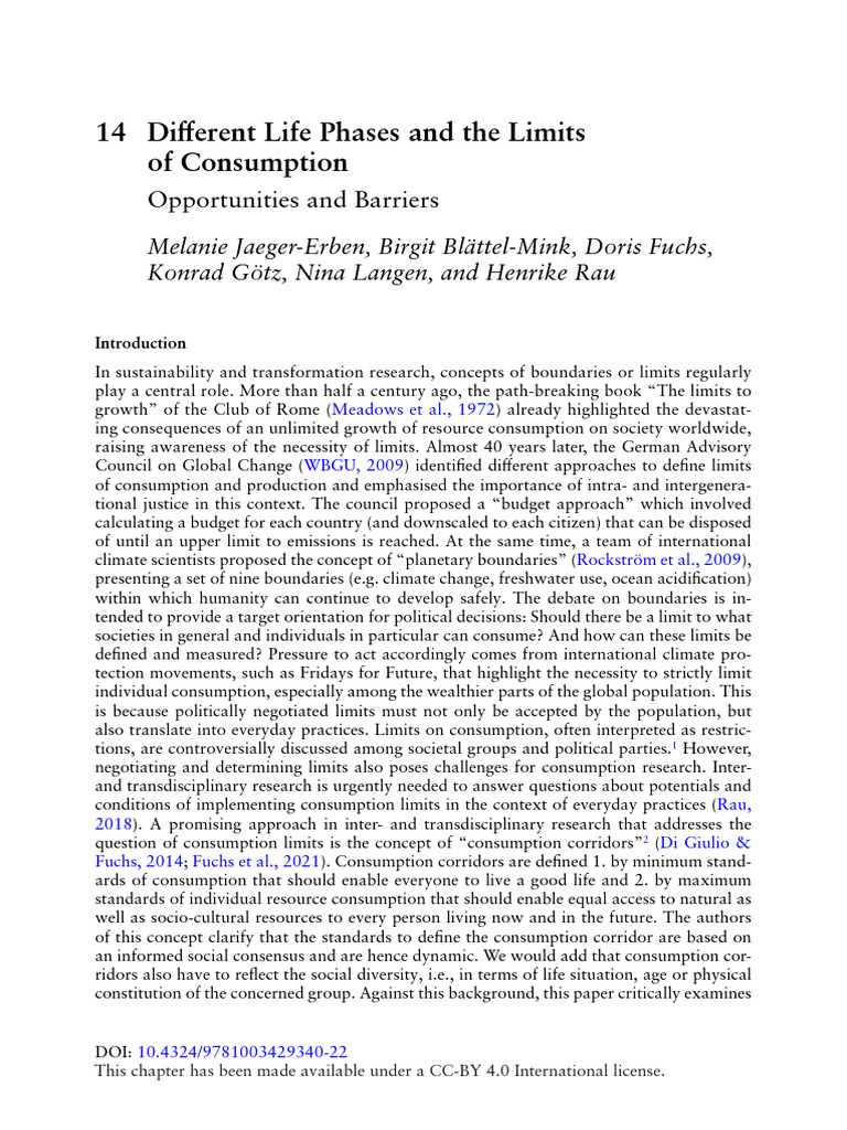 Different Life Phases and The Limits of Consumptio | PDF | Cost Of ...