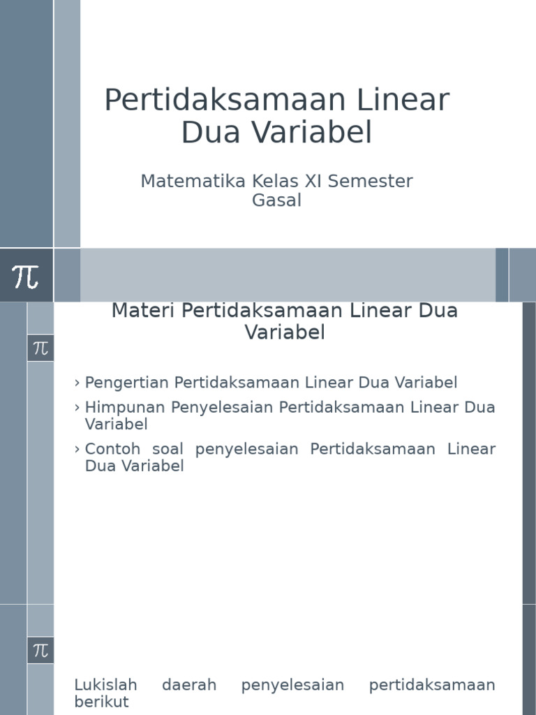 Materi Pertidaksamaan Linear Dua Variabel | PDF