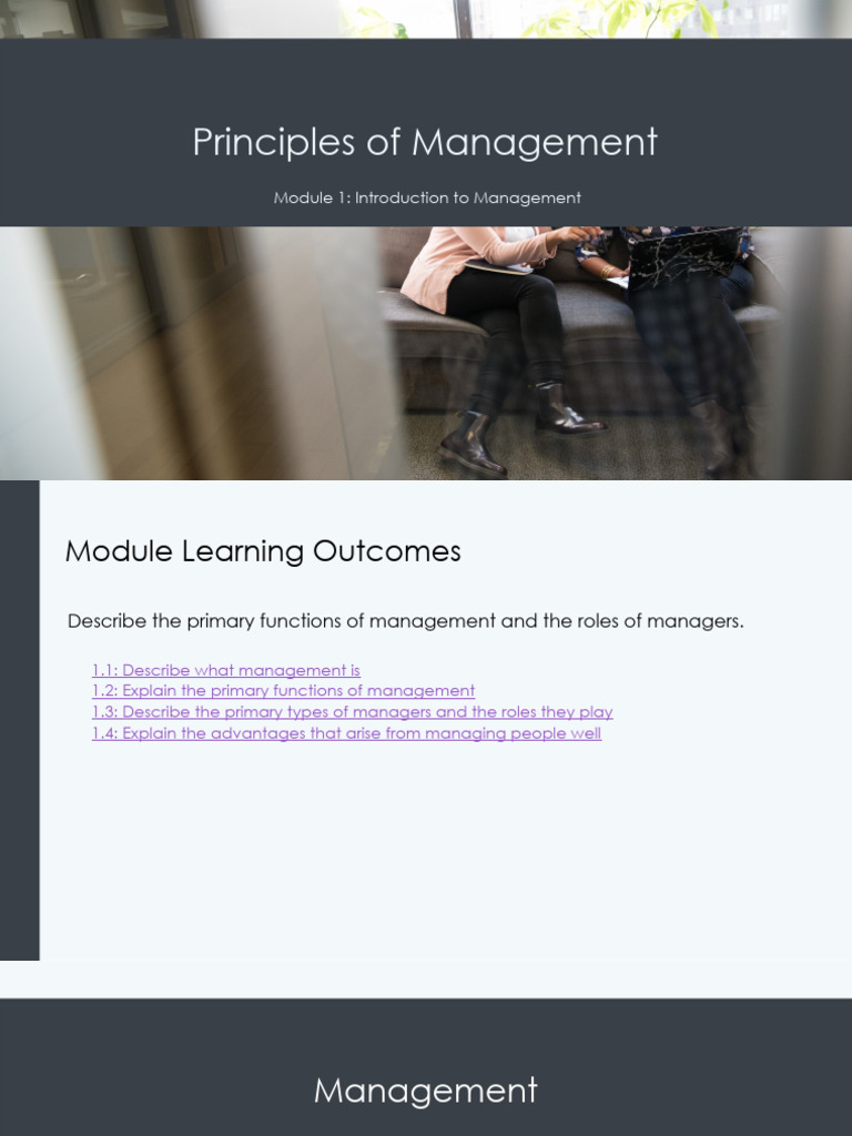 PrinciplesofManagement 01 IntroductiontoManagement | PDF | Strategic Planning | Leadership