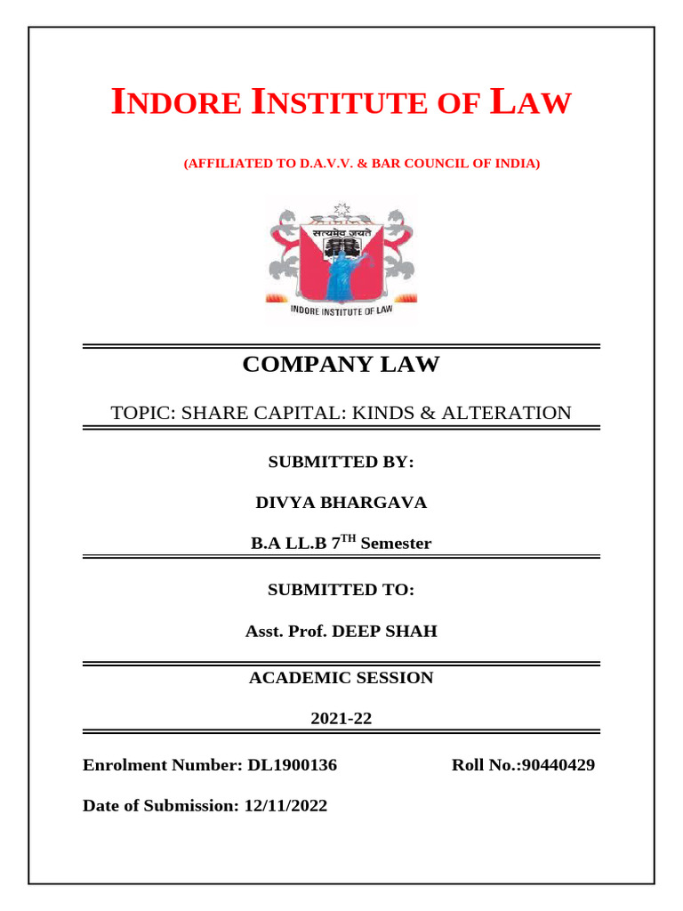 company law paper | PDF | Stocks | Preferred Stock