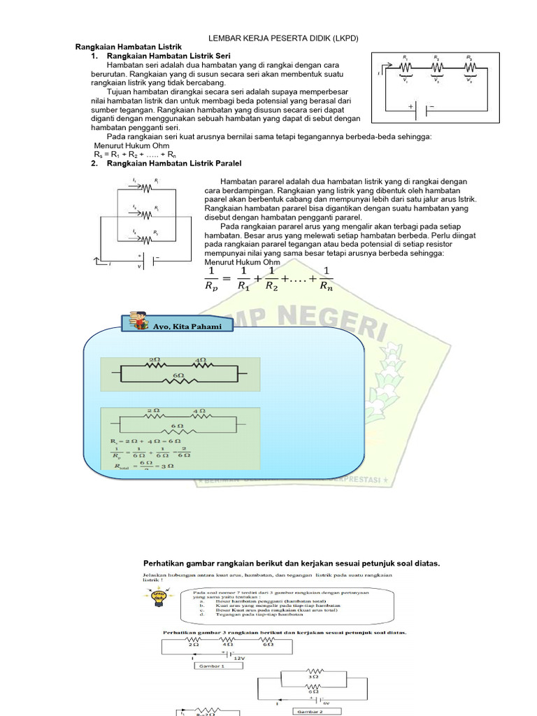 Bahan Ajar Listrik Dinamis | PDF