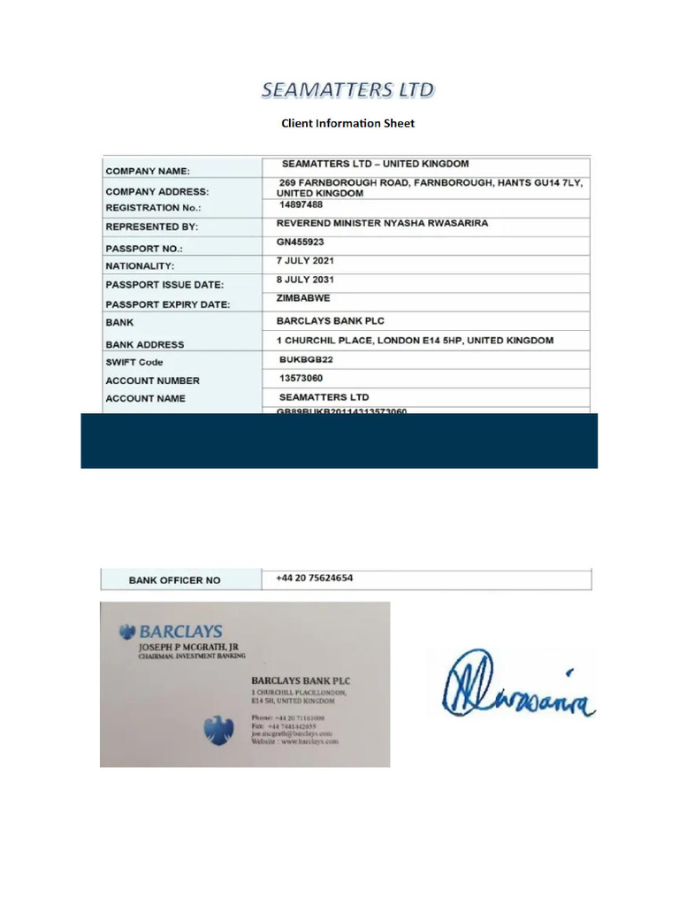 Sender and Receiver of HSBC SBLC | PDF