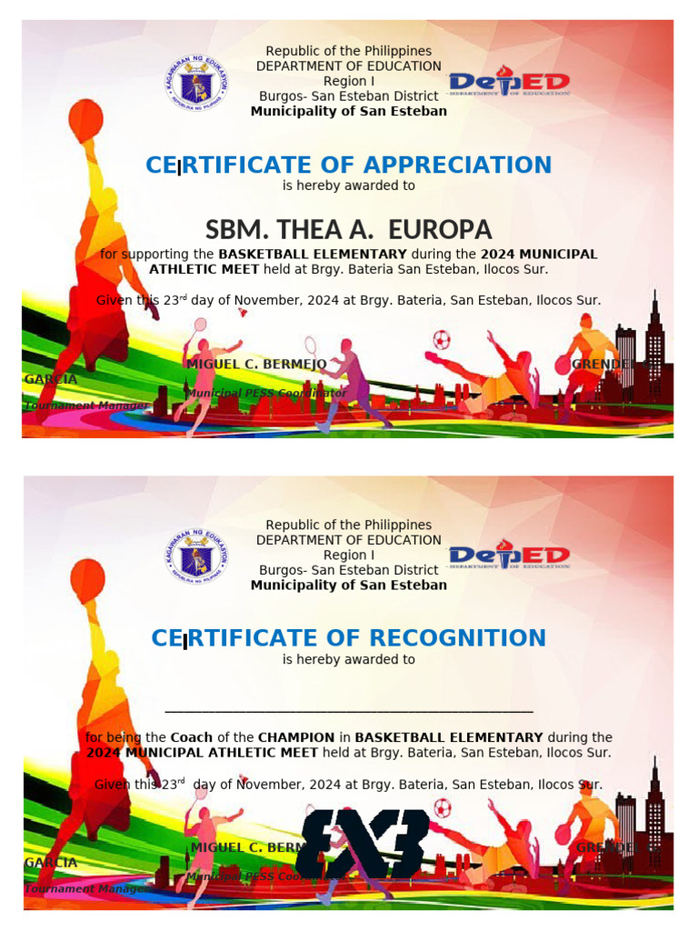 MUNICIPAL MEET Cert. 2024 | PDF