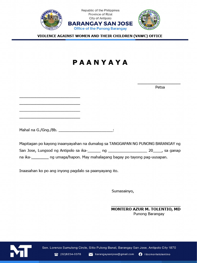 VAWC Paanyaya | PDF