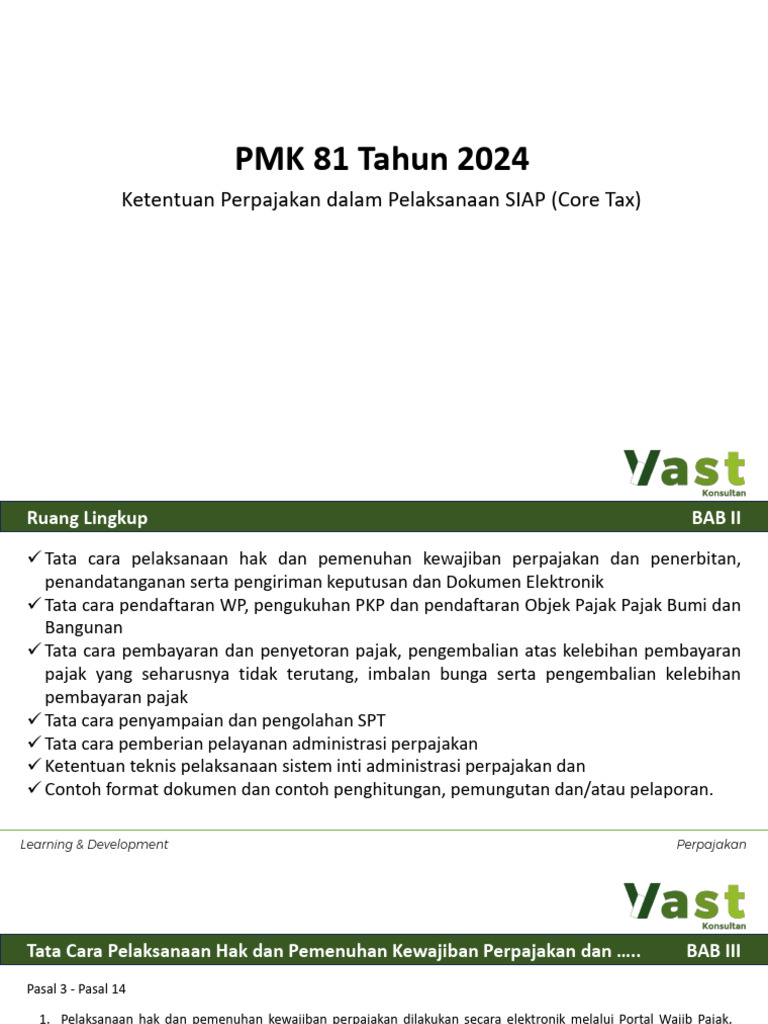 PMK 81/2024: Ketentuan Perpajakan Baru | PDF | Hukum