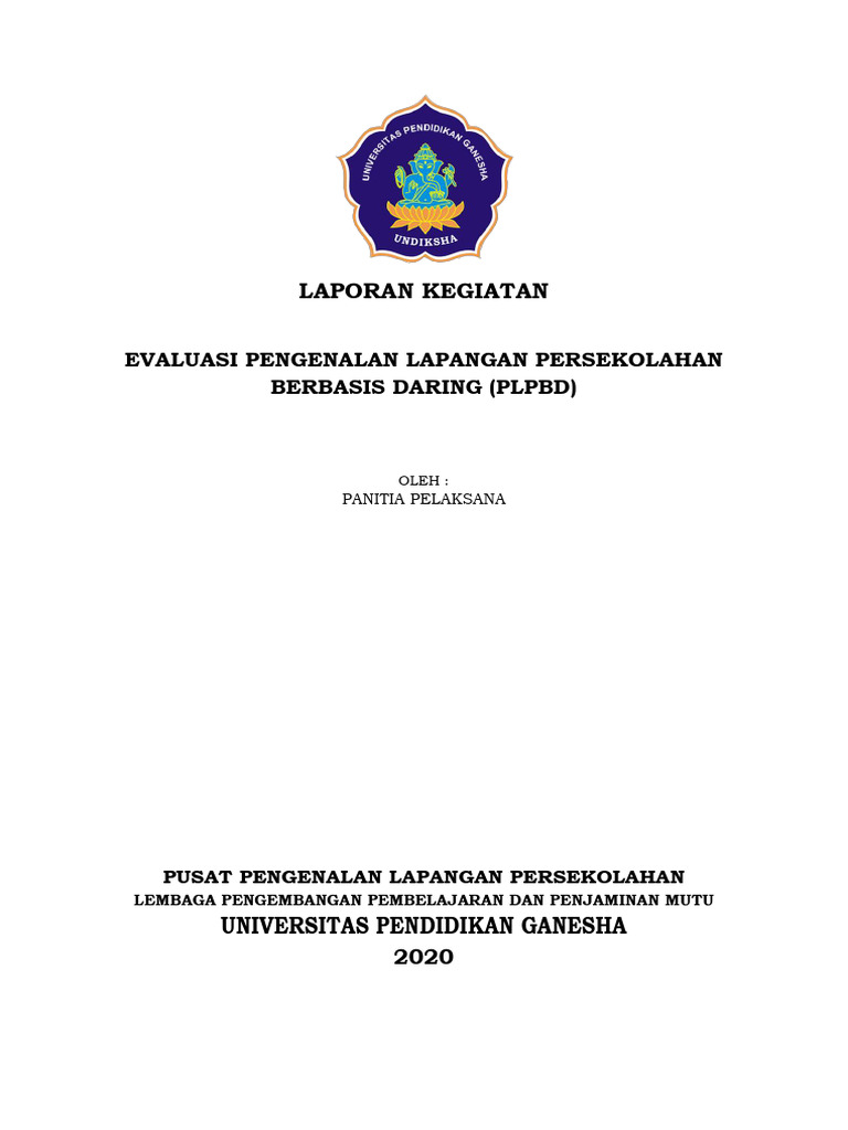 Laporan Evaluasi Kegiatan PLPBD | PDF | Ilmu Sosial
