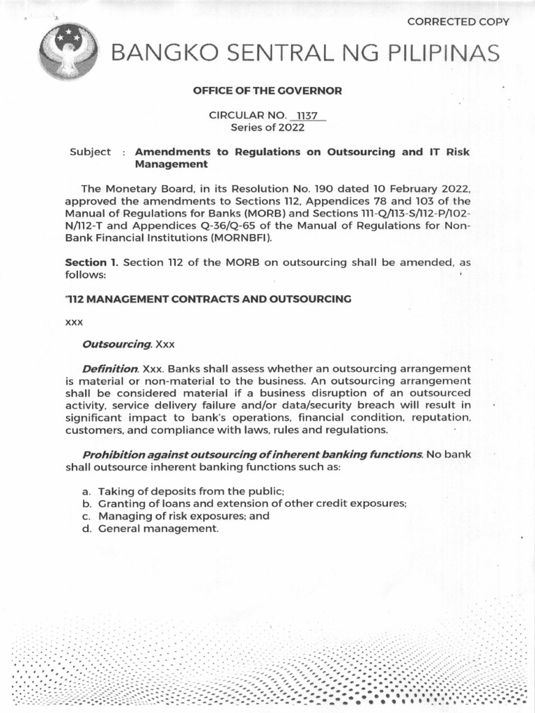 1137 (Corrected Copy) | PDF | Information Security | Banks