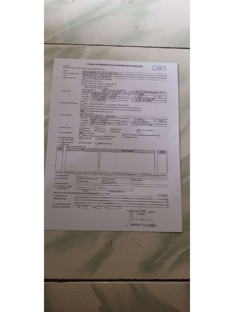 Permohonan Pindah | PDF