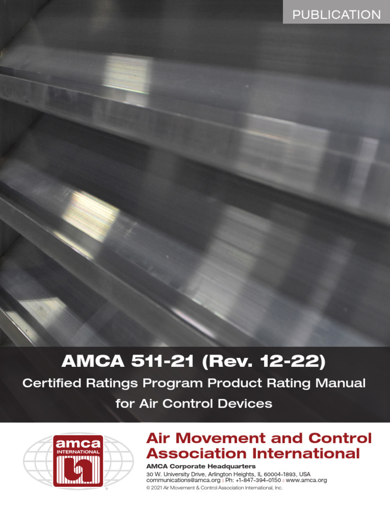 AMCA - 511 21 (Rev.12 22) | PDF