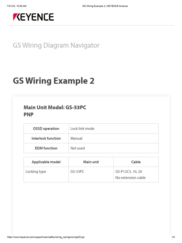 GS Wiring Example 2 - KEYENCE America | PDF | Electrical Wiring ...