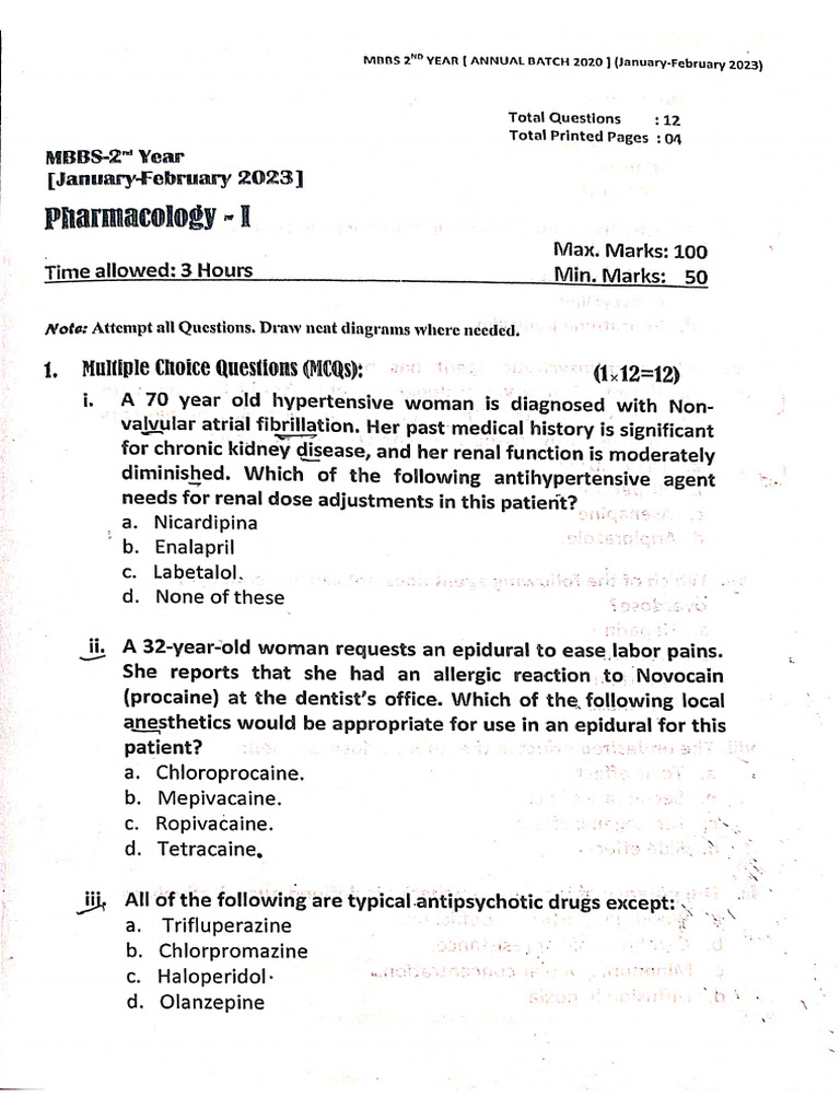 Pharmacology Papers | PDF