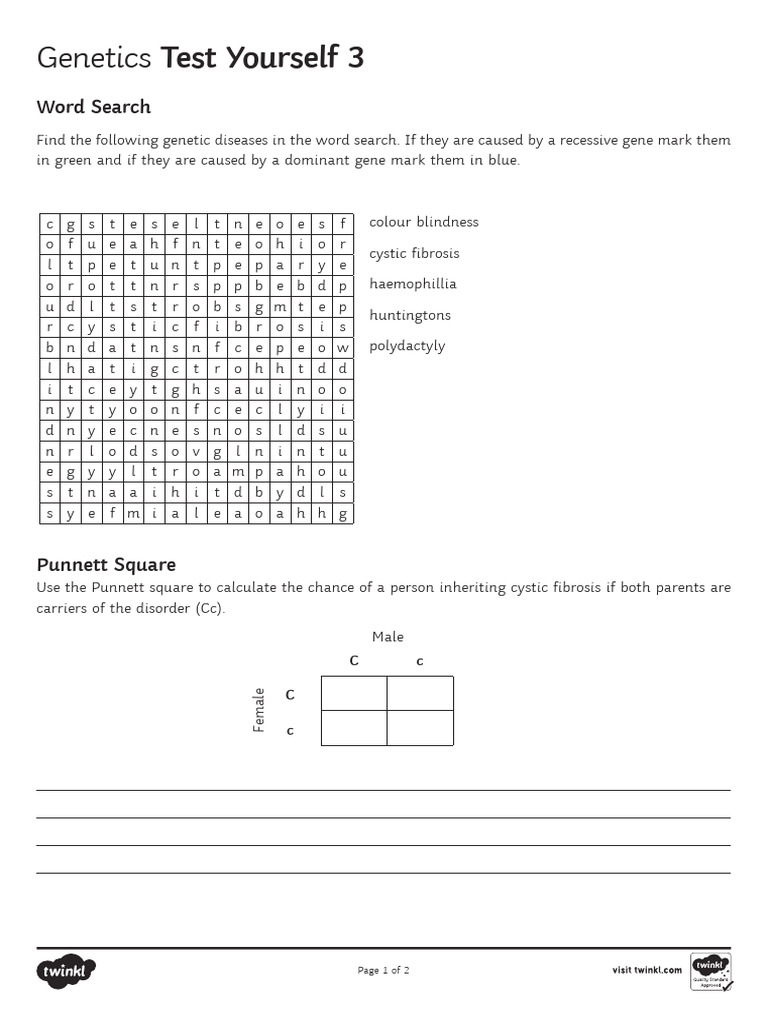 Genetics Test Yourself 3 | PDF | Genetic Disorder | Genetics