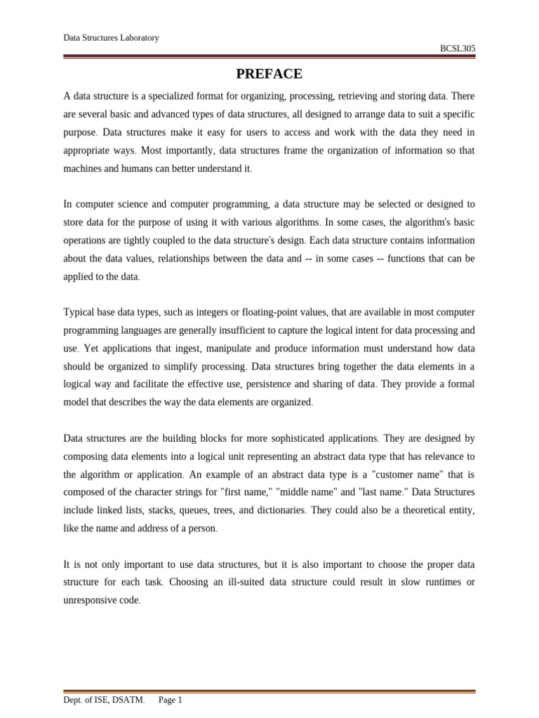 Ds Lab (Bcsl305) Manual - Ise | PDF | Queue (Abstract Data Type) | String (Computer Science)