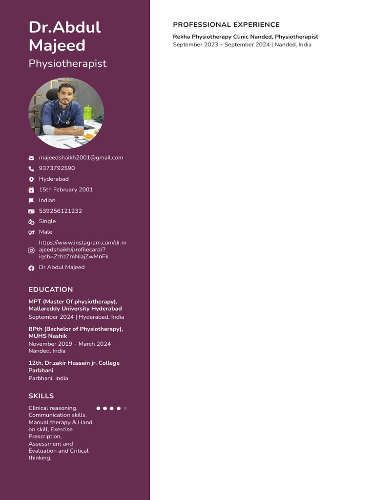 DR - Abdul Majeed FlowCV Resume 20241124 | PDF