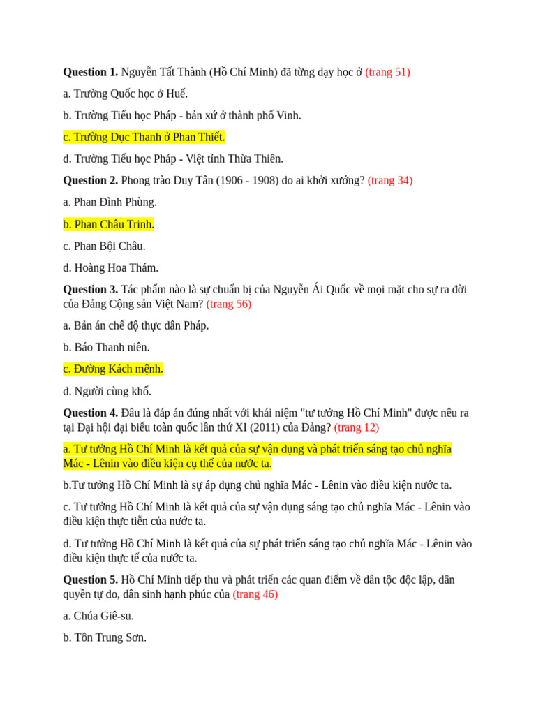 Ôn tập ktra giữa kỳ (TTHCM) | PDF