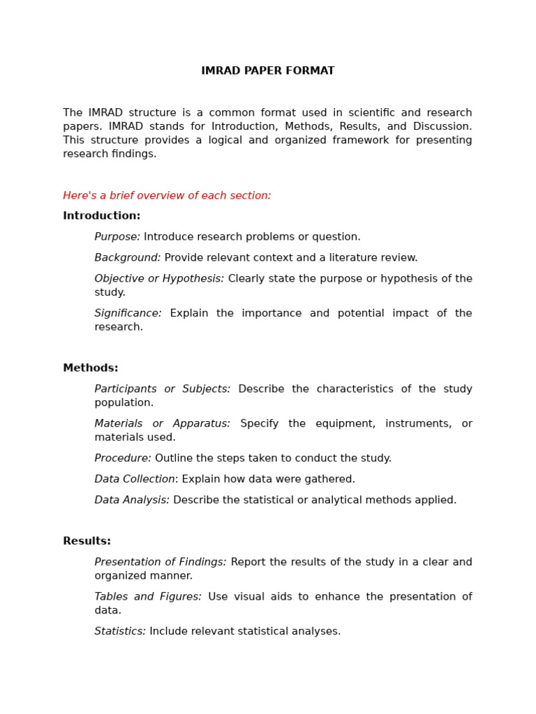 Imrad Paper Format 2 | PDF | Computers