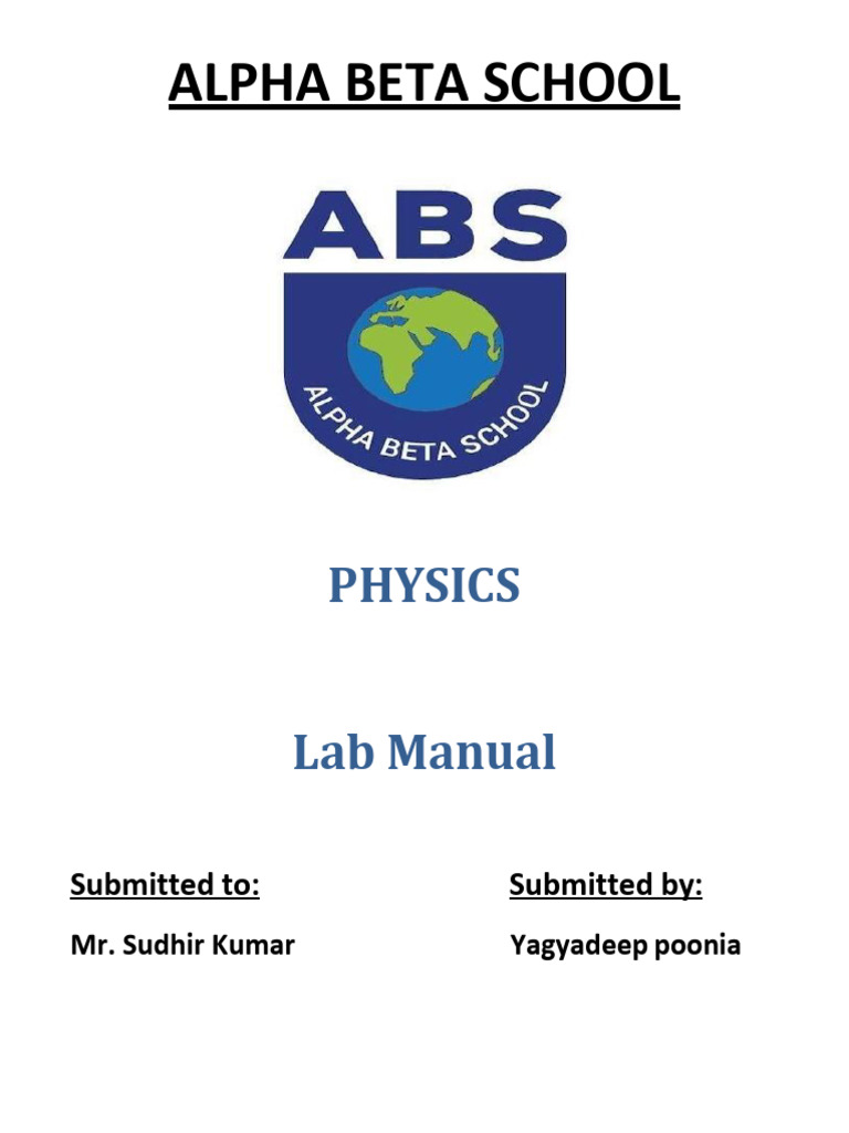 Physics Lab Manual for Class XII | PDF