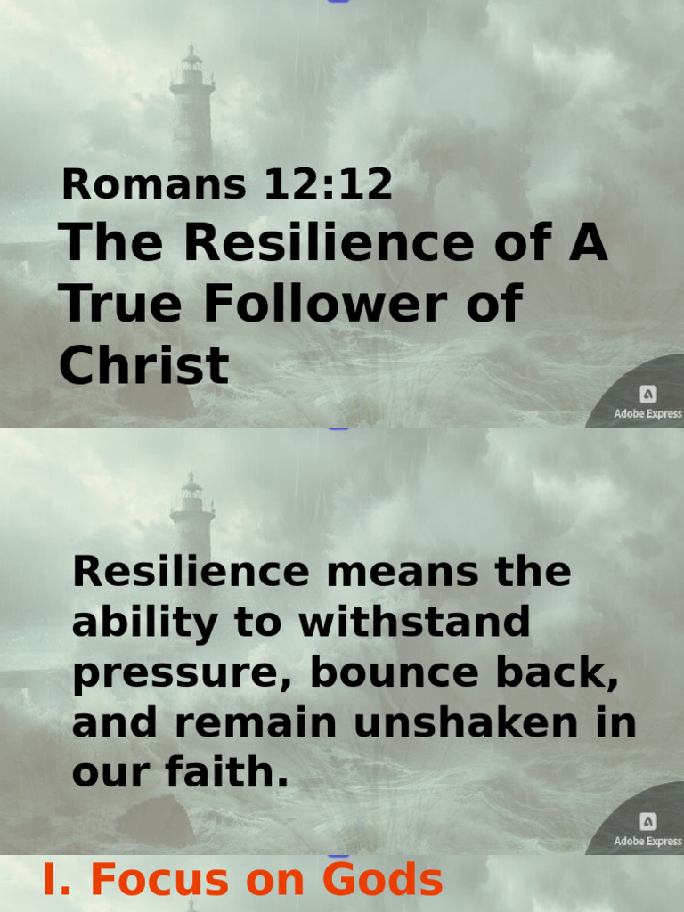 The Resilience of A True Follower of Christ | PDF