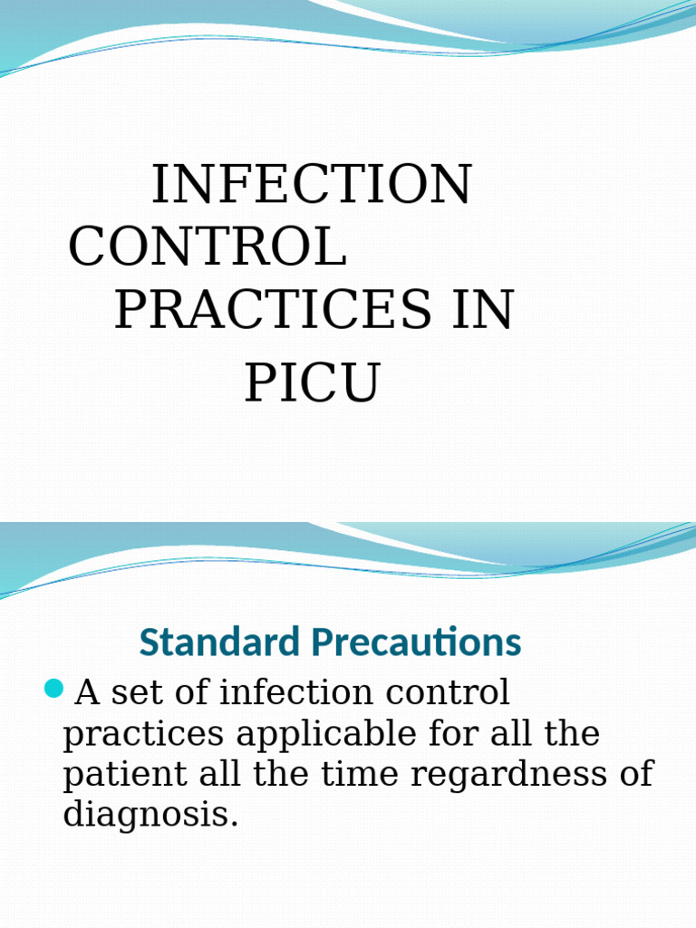 PICU PPT | PDF | Hand Washing | Health Sciences