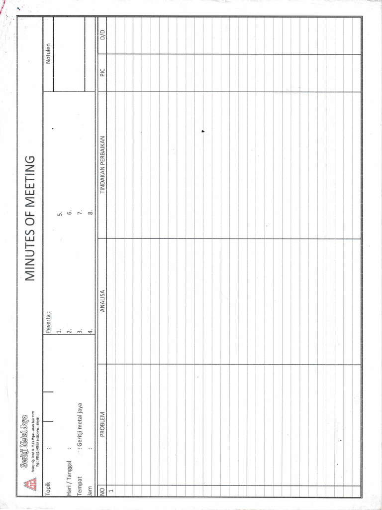 Contoh Foam Meeting | PDF