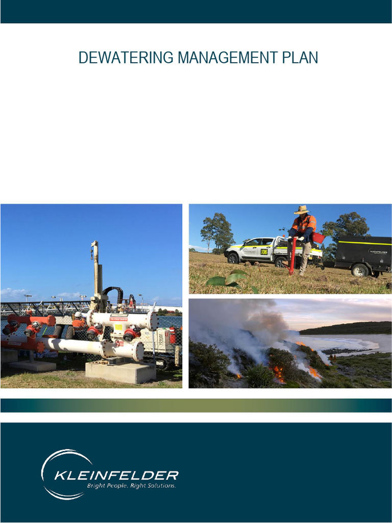 12 Appendix J Dewatering Management Plan | PDF | Water Quality | Earth ...