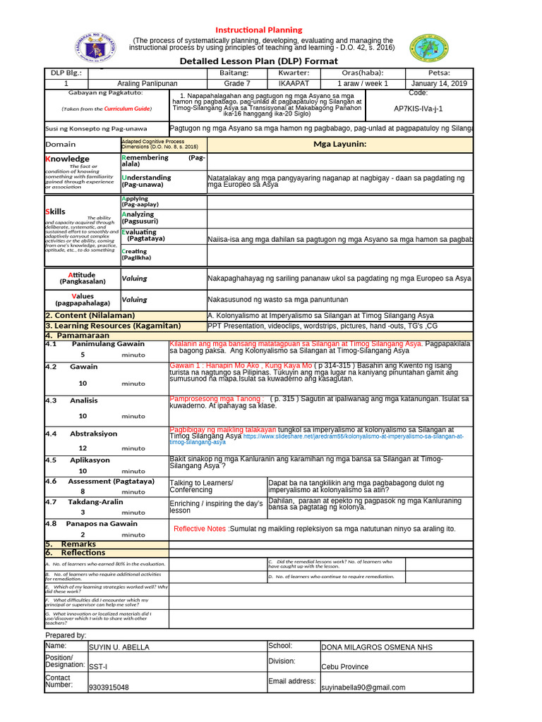 DLP 1 Day 1 Week 1 | PDF