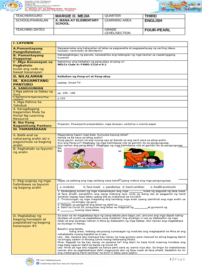 For Demo - DLP - Cot1 - Filipino 4 | PDF
