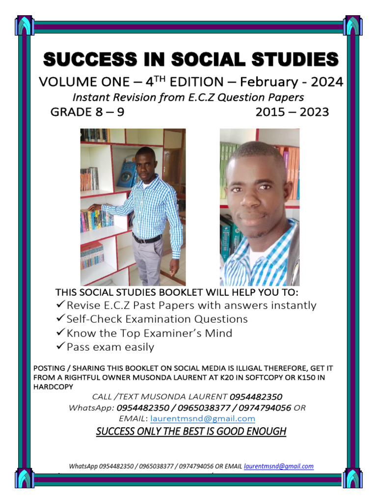 Grade 9 Social Studies Past Papers Guide | PDF | Zambia | Government Budget