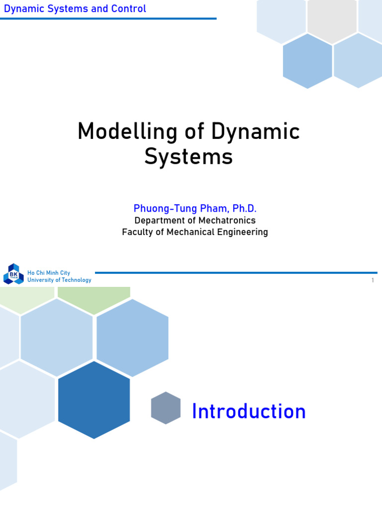 PDF - Chap 1 - Modelling of Dynamic Systems - 2024 | PDF | Mathematical Model | System