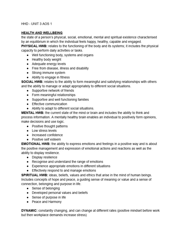 Hhd U3 Aos1 Notes Pdf Cardiovascular Diseases Atherosclerosis